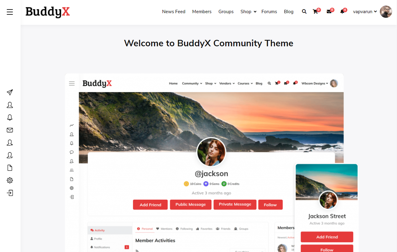 Beaver Builder - BuddyX Theme - Best Community Theme for BuddyPress